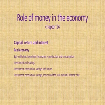 Economics role of money | PPTX