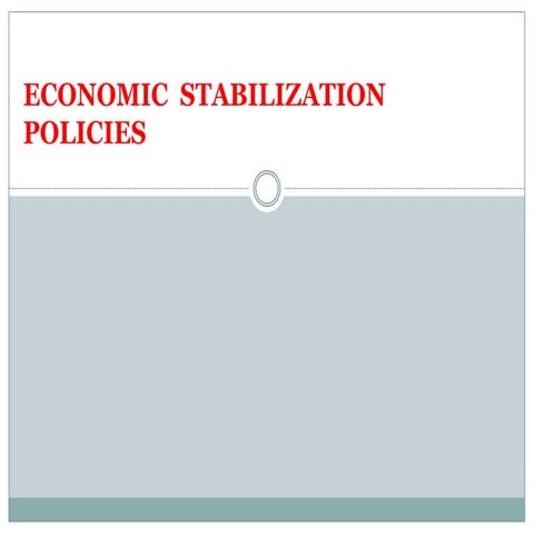 Economic stabilization Managerial Economics | PPTX