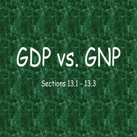 Economics Unit 4 Ch 13 Sec 1-3 GDP vs. GNP.ppt