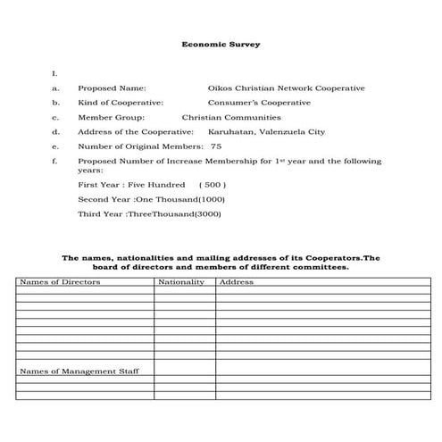 Economic survey | DOCX