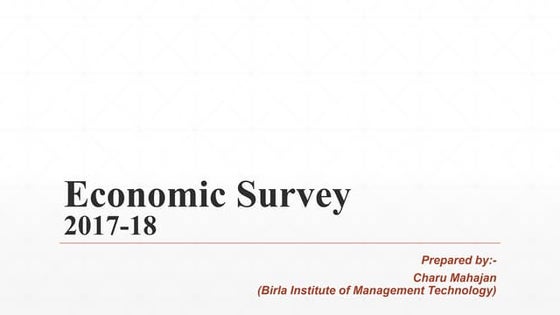 Economic survey | PPTX | Business Accounting & Finance | Business