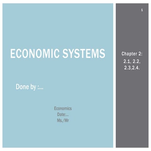 Economic systems | PPTX