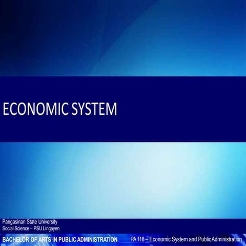 Economicsystem | PPTX