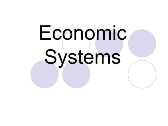 Review of economic systems and continuum | PPTX
