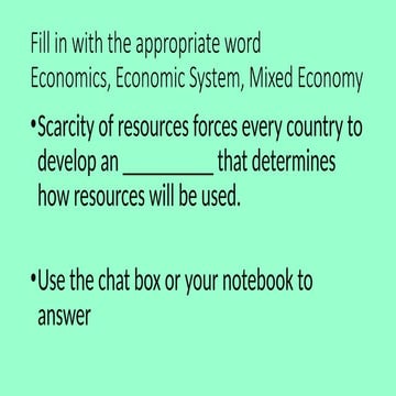 Economic systems, Business grade 10,Econ | PPTX