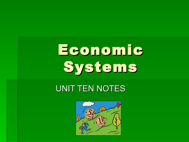 Review of economic systems and continuum | PPTX