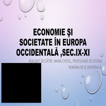 Economie şi societate în Europa occidentală ,sec.pptx
