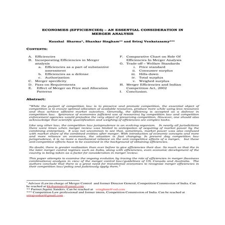 Revising the DOJ / FTC Horizontal Merger Guidelines | PDF