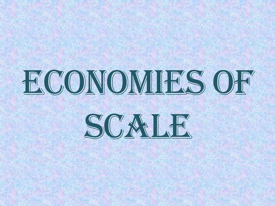 Economies & diseconomies of scale | PDF
