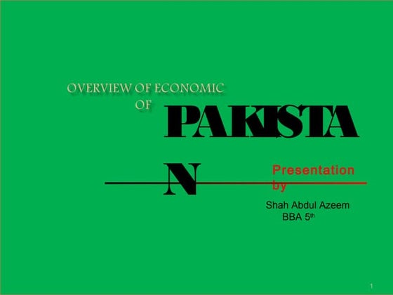 Economy of pakistan | PPT