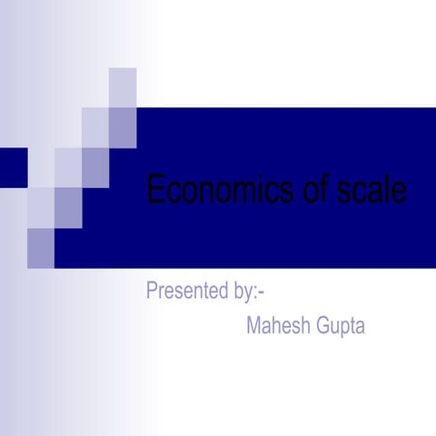 Economy Of Scale | PPT