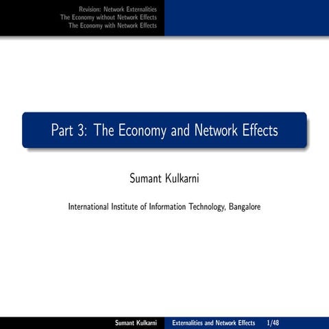 Economy and network effect (externality): modeling and analysis | PPT