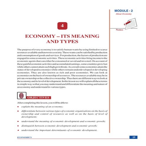 Economy – its meaning and types | PDF