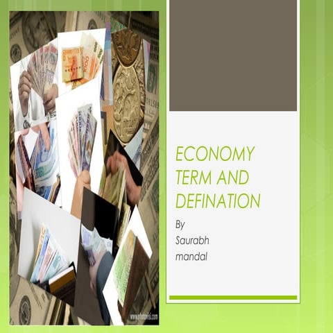 Economy term and defination | PPT | Economy | Business and Finance