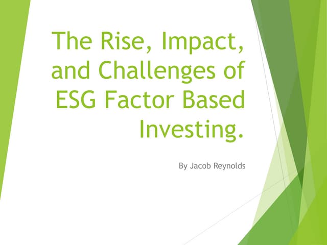 ESG Explained - Introduction | PDF