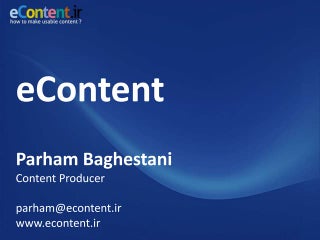 E-content development using Multimedia | PPT