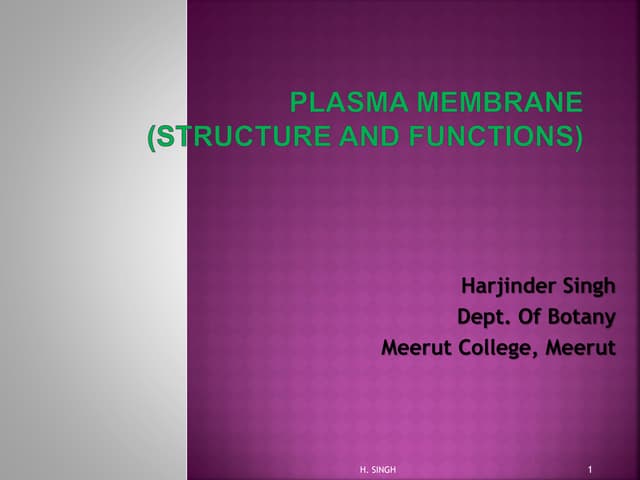 Structure of model membrane | PPTX