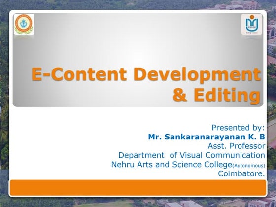 E-content development with ppt | PDF | Education