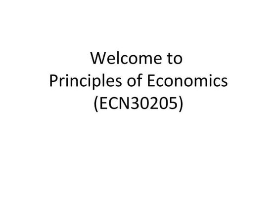 Economics Chapter 1 Assignments | PPT