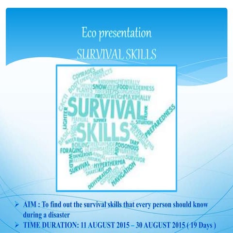 Survival Skills - Eco project | PPTX