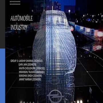 AUTOMOBILE INDUSTRY | PPT