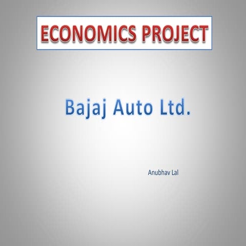 Eco project BAJAJ | PPT