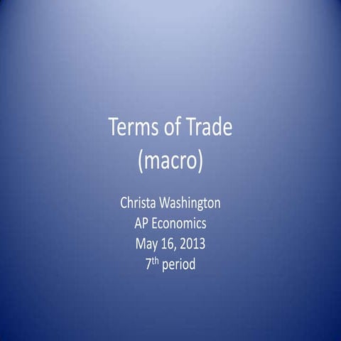 Terms of Trade | PPTX