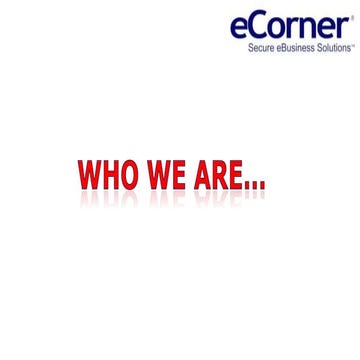 eCorner Overview 2013 | PPTX