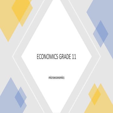 ECONOMICSS GRADE 11 fo learners studying economics | PPTX