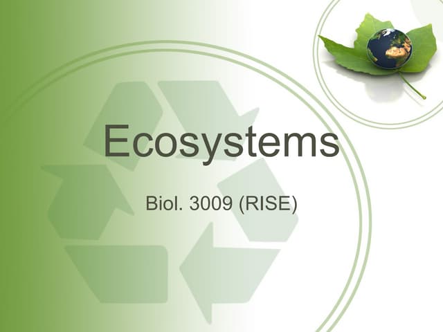 Ecosystems powerpoint | PPTX