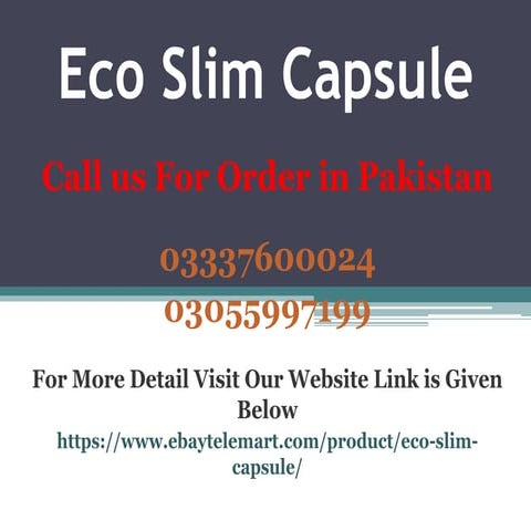 Eco slim capsule | PPTX