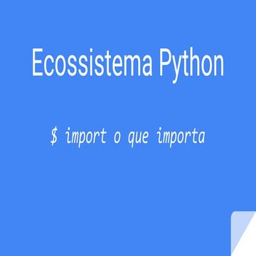 Ecossistema python | PPT