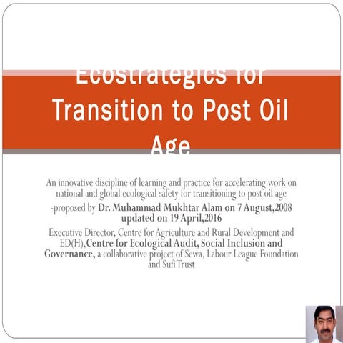 Ecostrategic Education for Transition to Post Oil Age | PPT