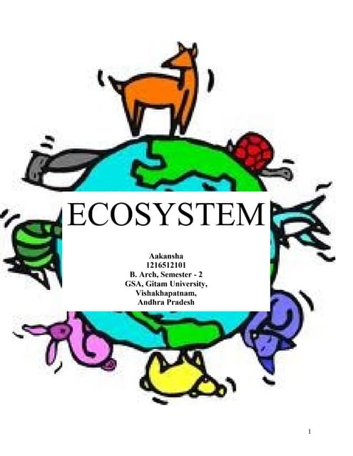 Ecosystem(environmental studies, forests, desert, grasslands, aquatic ...