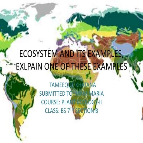 Ecosystem and its type | PPTX