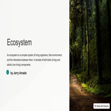 Ecosystem and its effects on human nature | PPTX