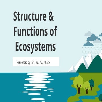 Overview and the functions of ecosystem | PPTX