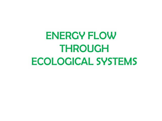 Energy flow in ecosystem | PPTX