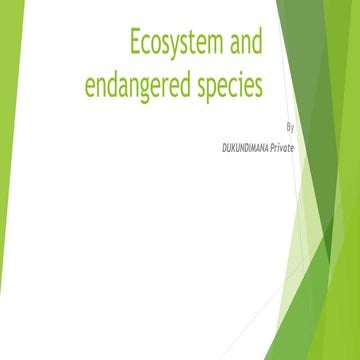 Ecosystem and endangered species | PPTX