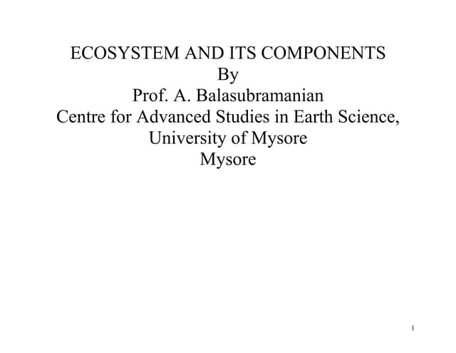 Ecosystems powerpoint | PPTX