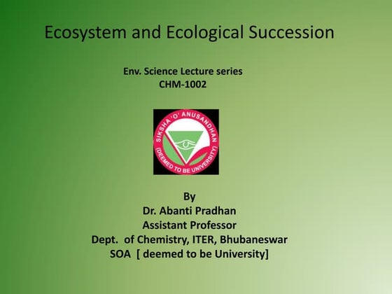 concept of ecosystem | PPTX | Geography | Science