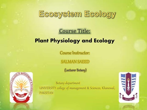 Aquatic ecosystem | PPT