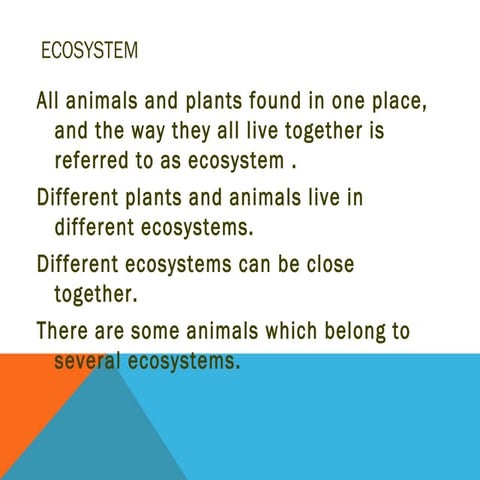 Ecosystem & food chains | PPT