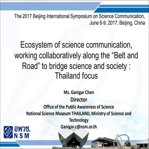 Ecosystem of science communication, working collaboratively along the ...