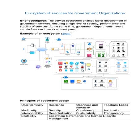 Ecosystem of services for Government Organizations | PDF