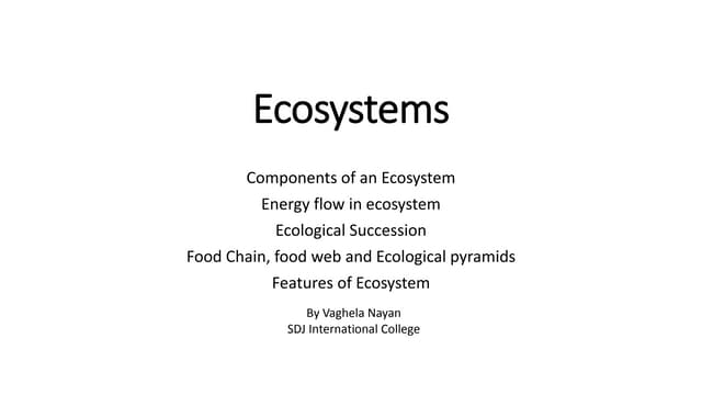 ecosystem class 12 ppt investigatory project | PPTX