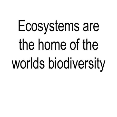 Ecosystems 5 Biodiversity And Humans | PPT