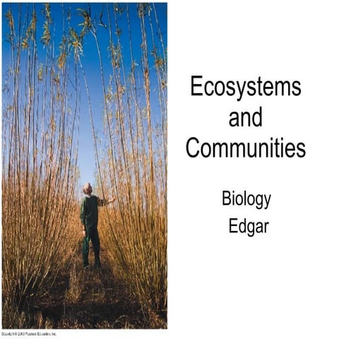 Biology: Ecosystems And Communities | PPT