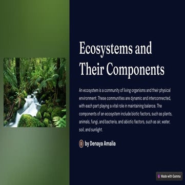 Ecosystems and their components_________ | PPT