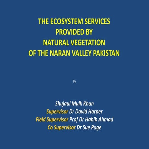 Ecosystem services provided by natural vegetation.. | PDF